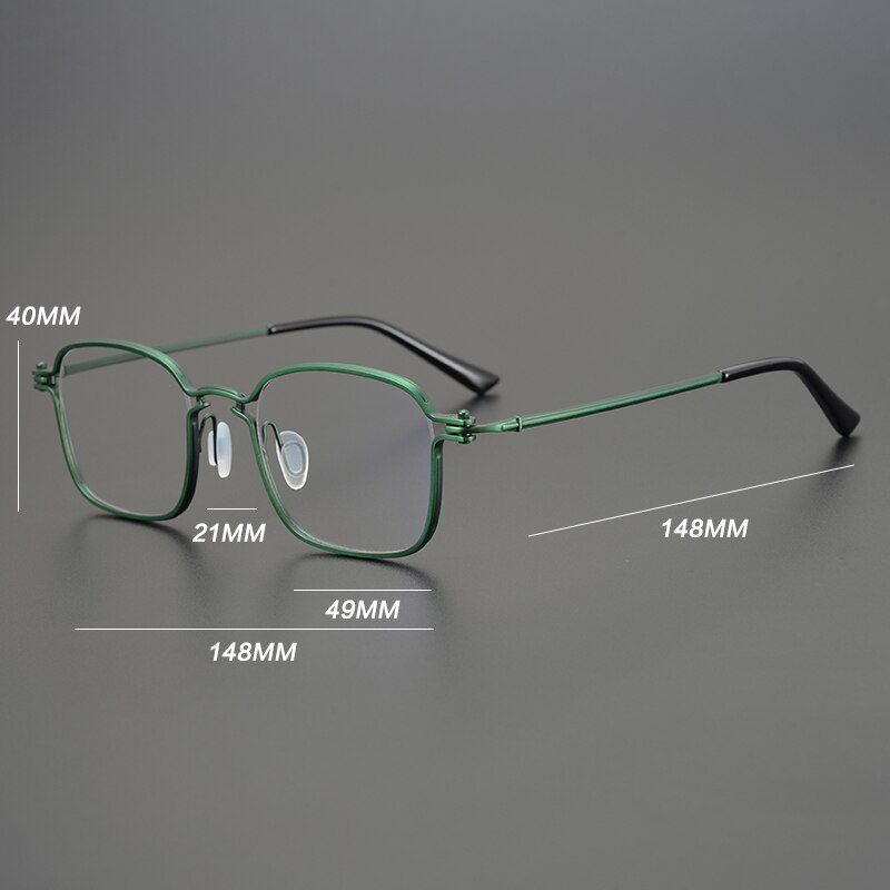 Tara Vintage Square Titanium Glasses Frame – Muhoo